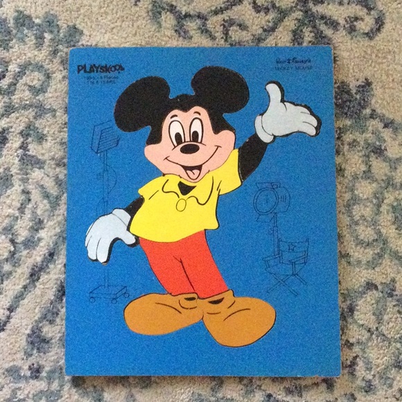 Disney | Toys | Vintage Disney Playskool Puzzle Mickey Mouse | Poshmark